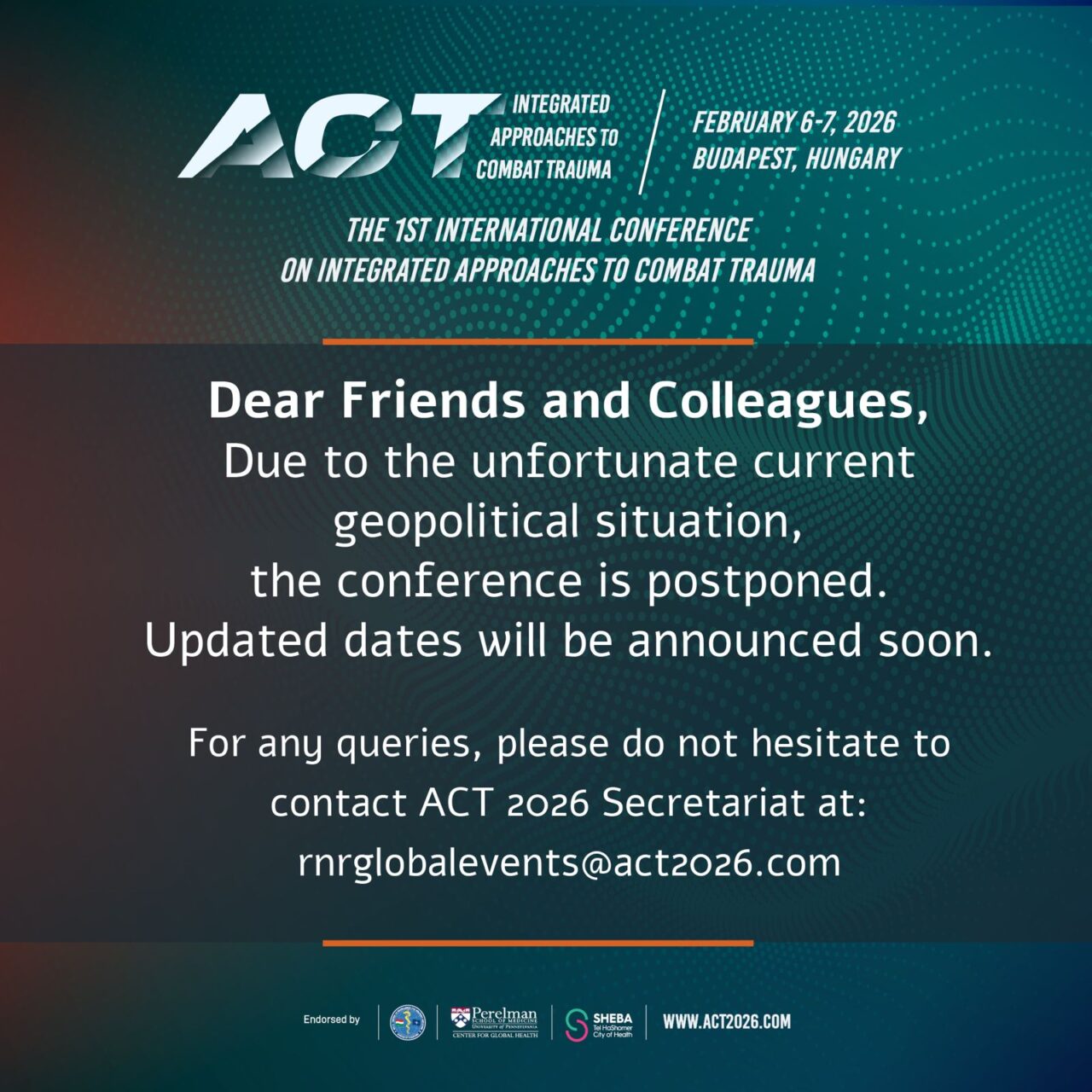 Register for ACT 2026 | Combat Injury Congress